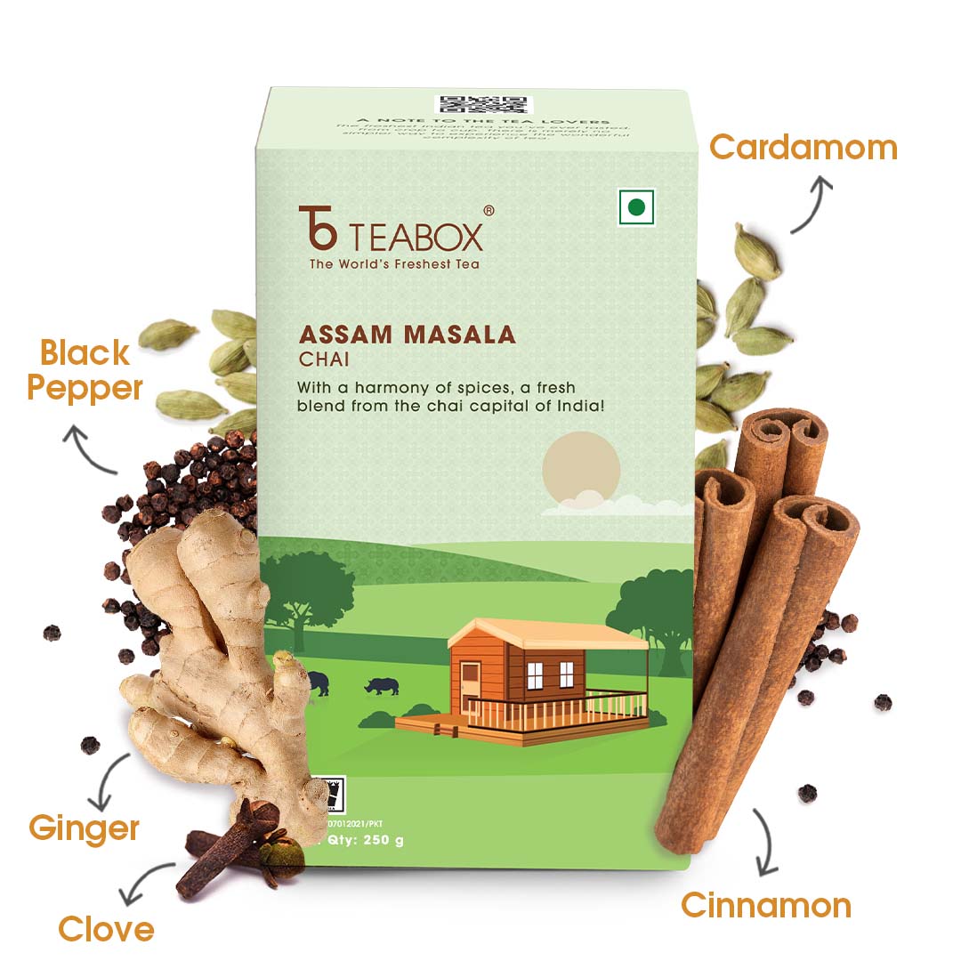 Buy 2024 Assam Masala Chai Tea Online | 100% Chai - Teabox