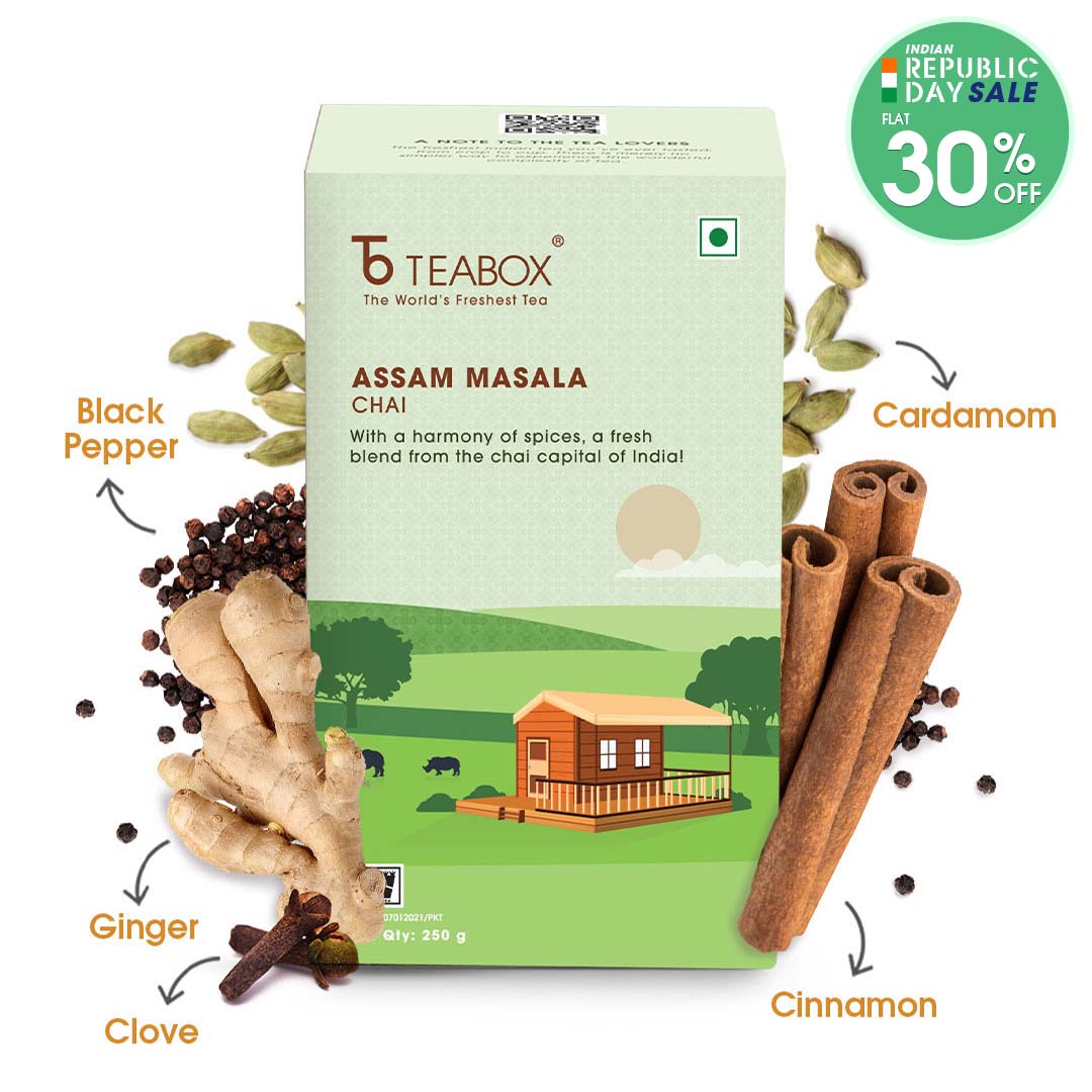 Buy 2024 Assam Masala Chai Tea Online | 100% Chai - Teabox