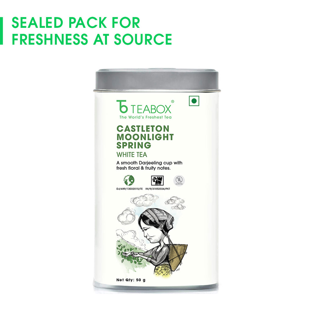 Buy 2025 Darjeeling Castleton Moonlight Spring White Tea Online | Teabox